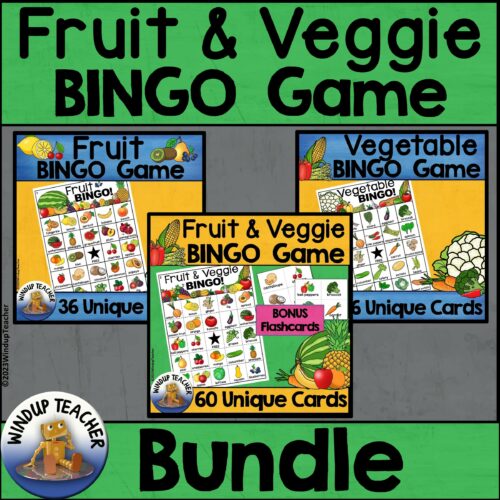 Fruit and Vegetable BINGO BUNDLE | Made By Teachers