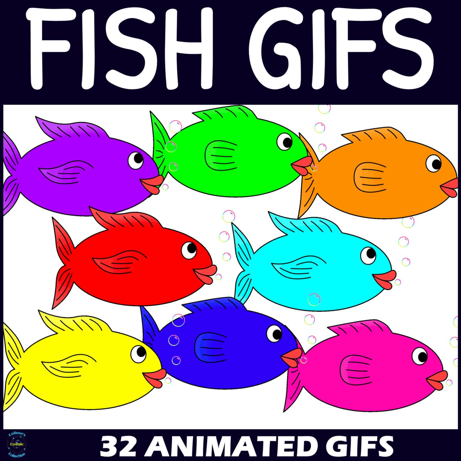 Animated GIF Fish Clipart | Made By Teachers