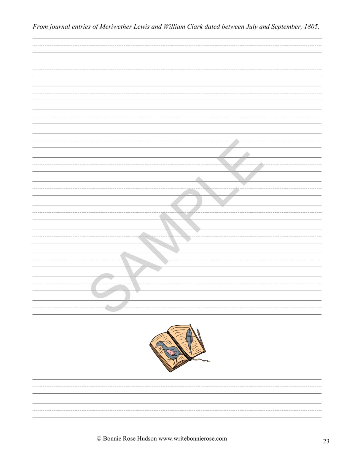 Copywork from the Journals of Lewis and Clark Cursive Style | Made By ...