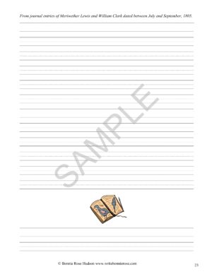 Copywork from the Journals of Lewis and Clark Cursive Style | Made By ...
