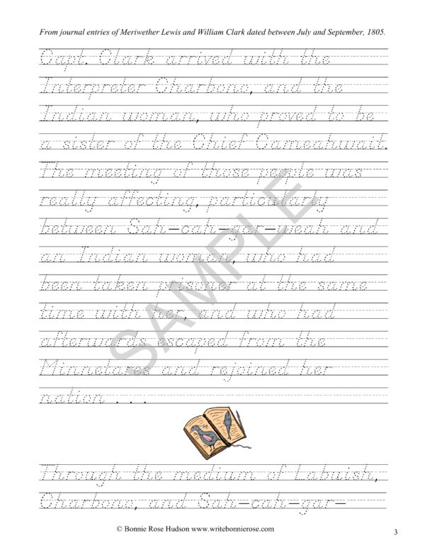 Copywork from the Journals of Lewis and Clark Manuscript Style | Made ...