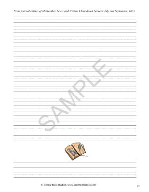 Copywork from the Journals of Lewis and Clark Manuscript Style | Made ...