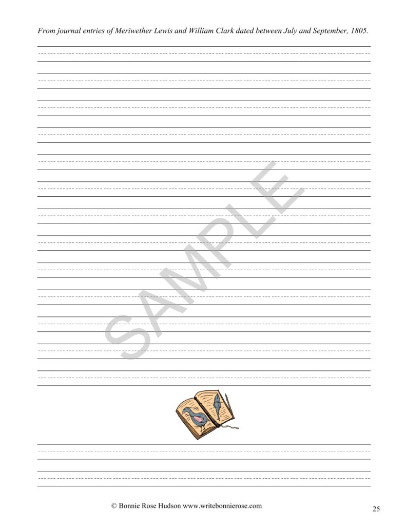Copywork from the Journals of Lewis and Clark Manuscript Style | Made ...