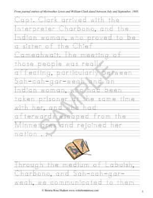 Copywork from the Journals of Lewis and Clark Print Style | Made By ...