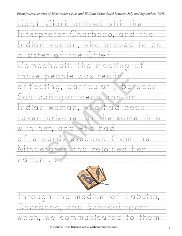 Copywork from the Journals of Lewis and Clark Print Style | Made By ...