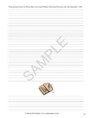 Copywork from the Journals of Lewis and Clark Print Style | Made By ...