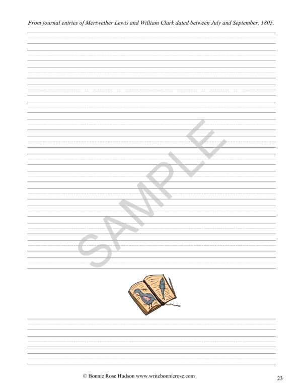 Copywork from the Journals of Lewis and Clark Print Style | Made By ...