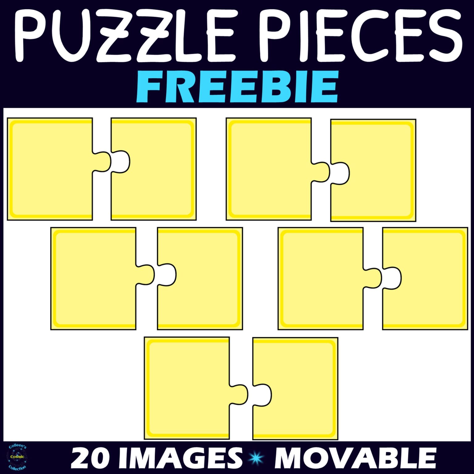 Puzzle Pieces Clipart FREEBIE | Made By Teachers
