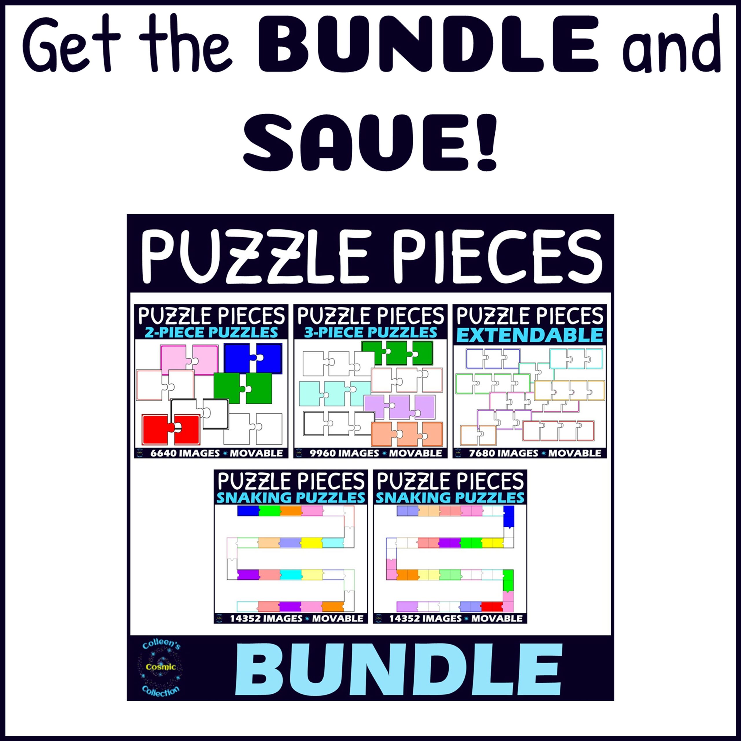 Puzzle Pieces Clipart FREEBIE | Made By Teachers