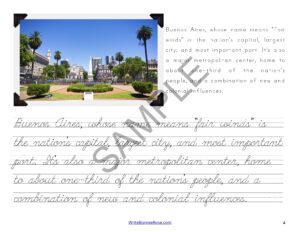 My Book About Argentina with Cursive Copywork | Made By Teachers
