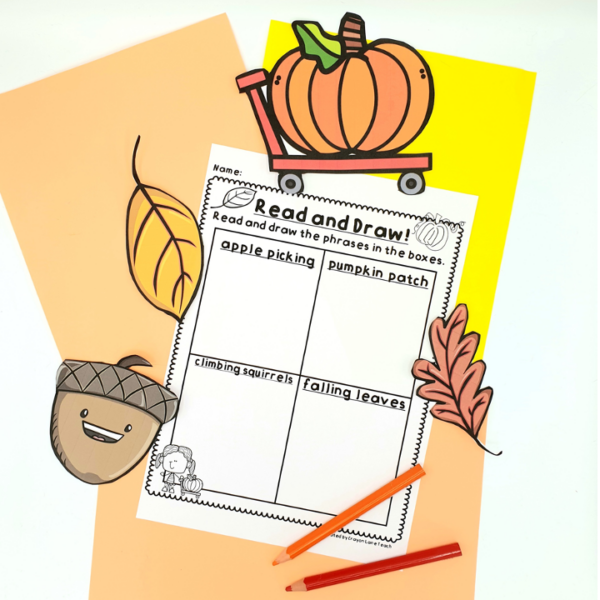 Autumn Fall Reading Comprehension Worksheets Kindergarten 1st Grade ...