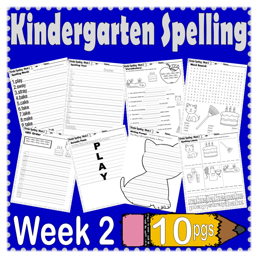 Kindergarten Spelling Worksheets Curriculum Week 2 | Made By Teachers