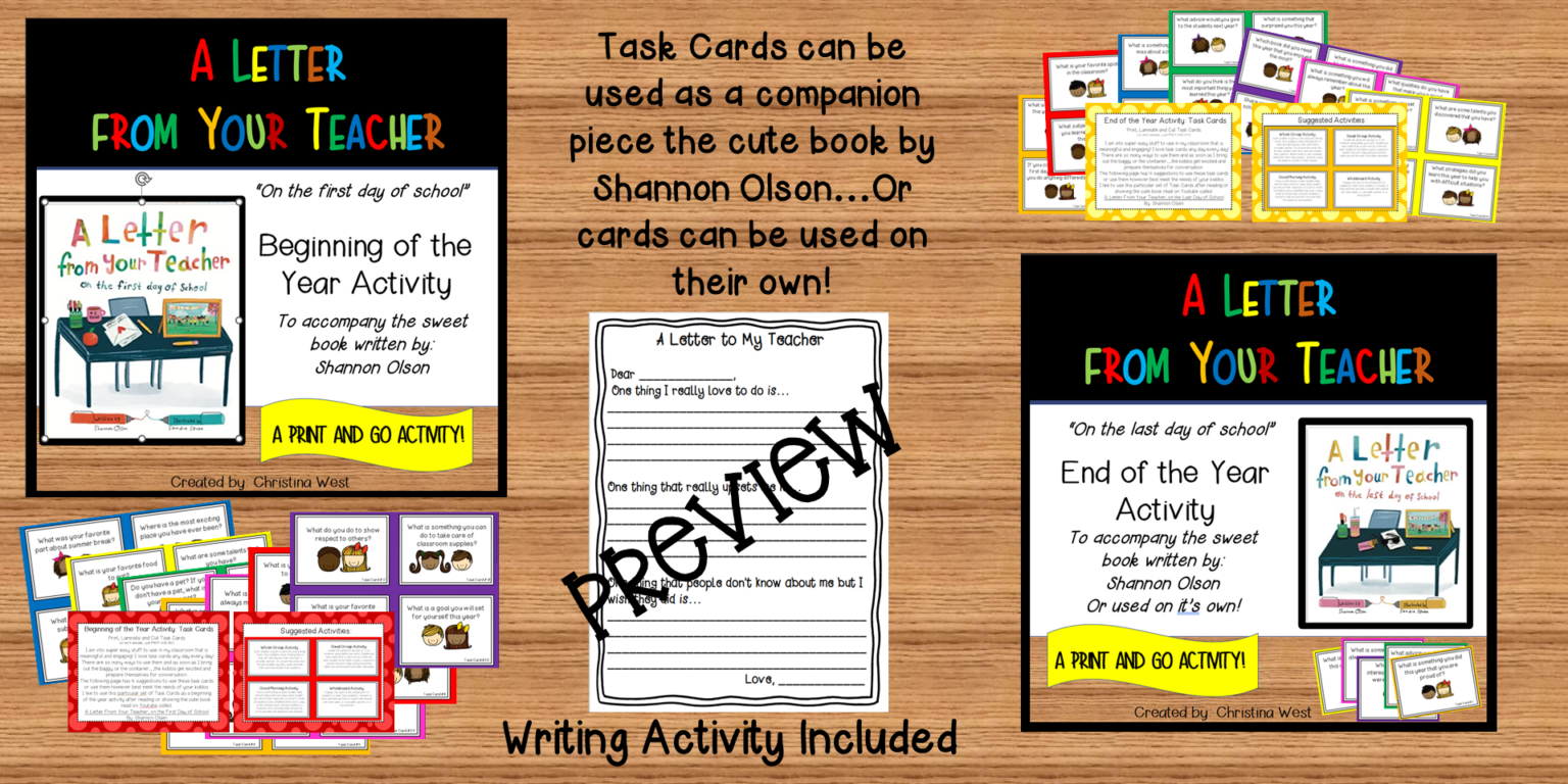 A Letter From Your Teacher Activities BUNDLE | Made By Teachers