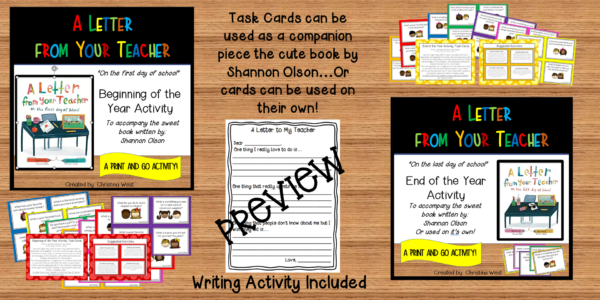 A Letter From Your Teacher Activities BUNDLE | Made By Teachers