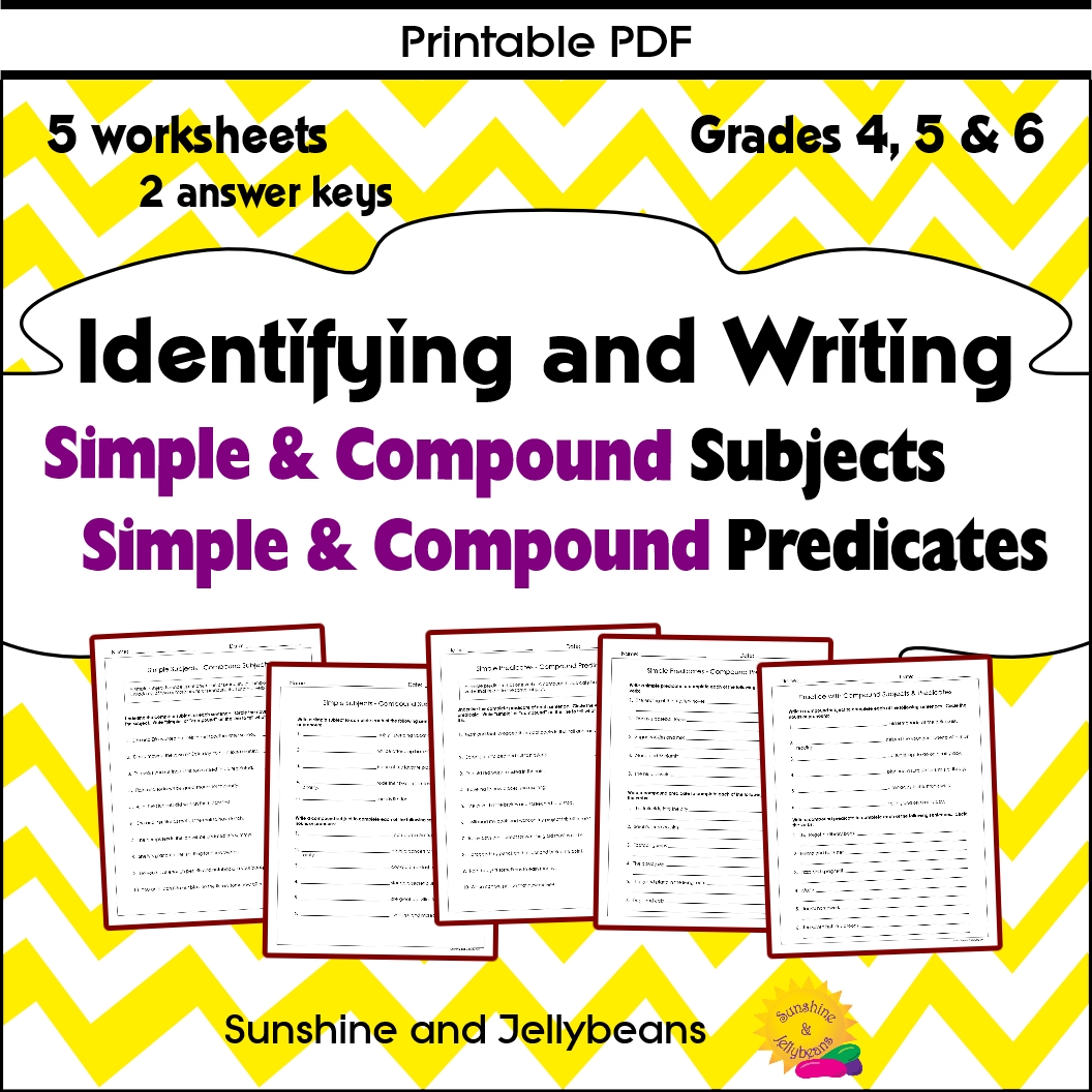 Sentences BUNDLE Grades 4-5 - Subjects Predicates Conjunctions ...