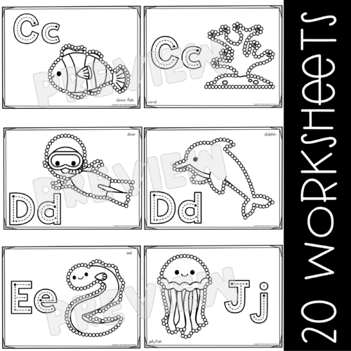 Ocean Animals Q-tip Painting Fine Motor Activity Ocean Dot Painting ...