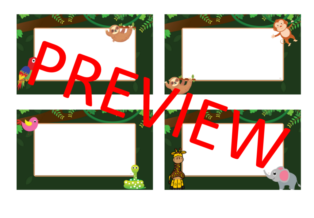 Safari Theme Desk Name Tags Editable | Made By Teachers