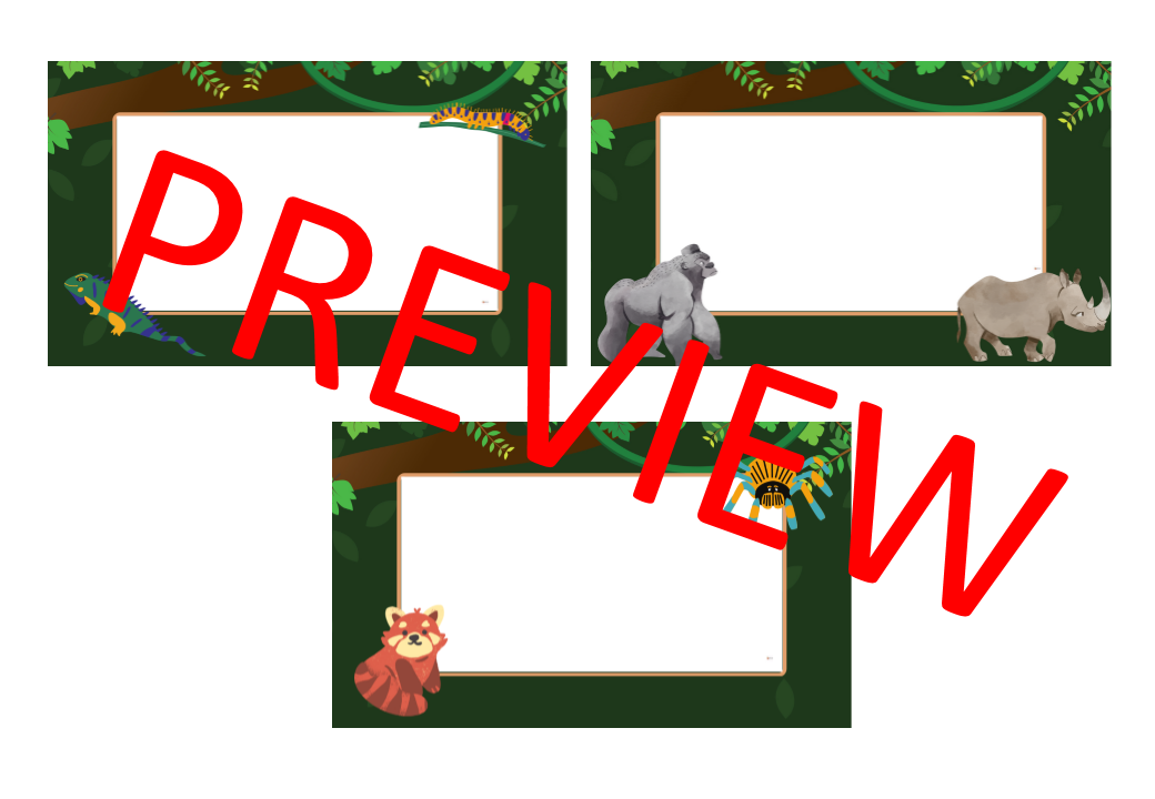 Safari Theme Desk Name Tags Editable | Made By Teachers