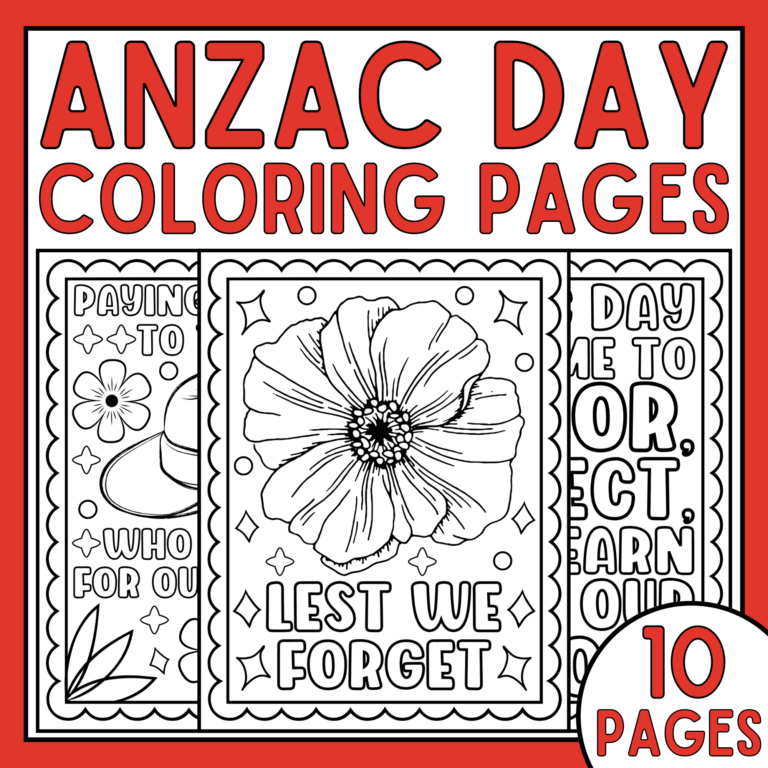 Anzac Day Coloring Pages | Anzac Day Coloring Sheets - Anzac Day ...