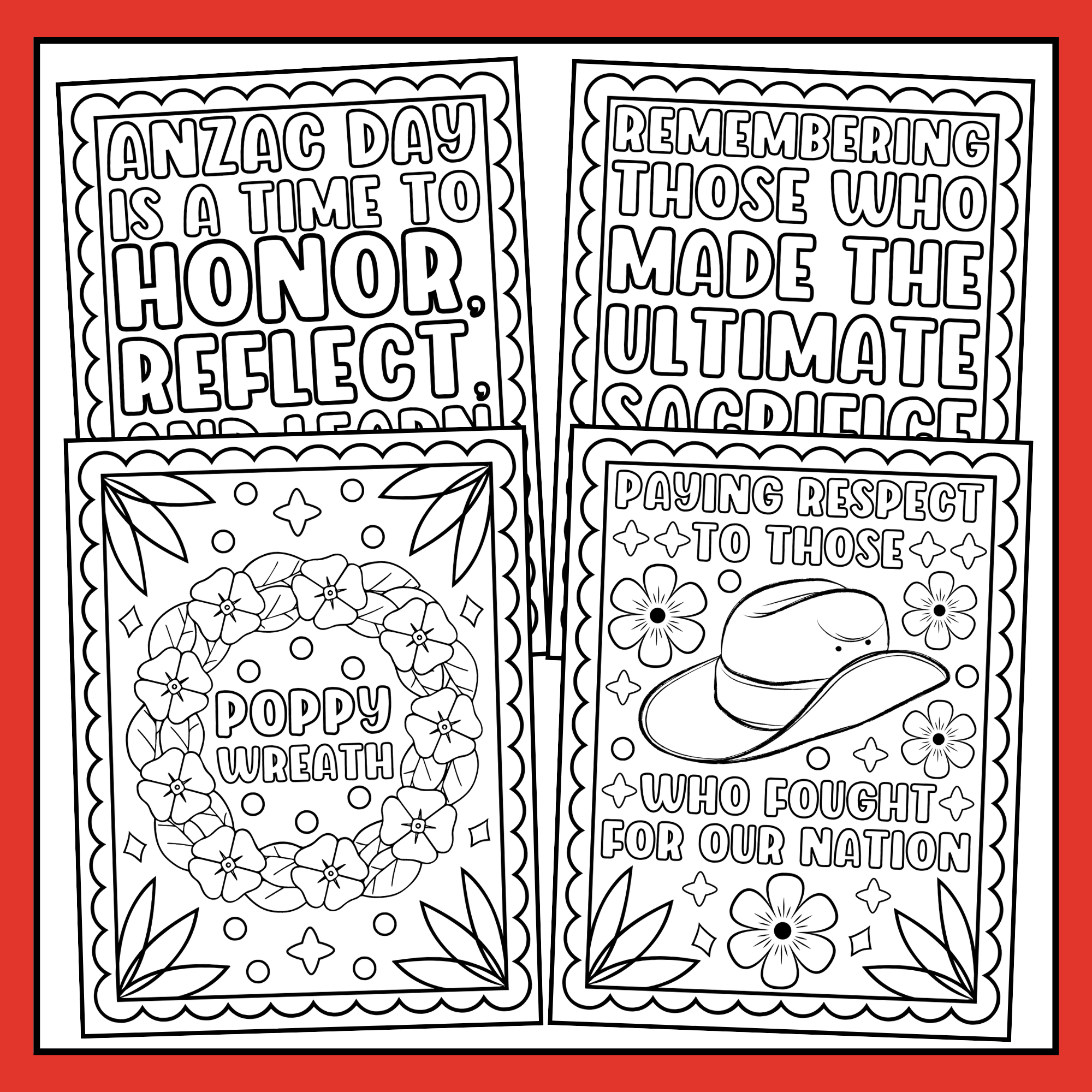 Anzac Day Coloring Pages | Anzac Day Coloring Sheets - Anzac Day ...