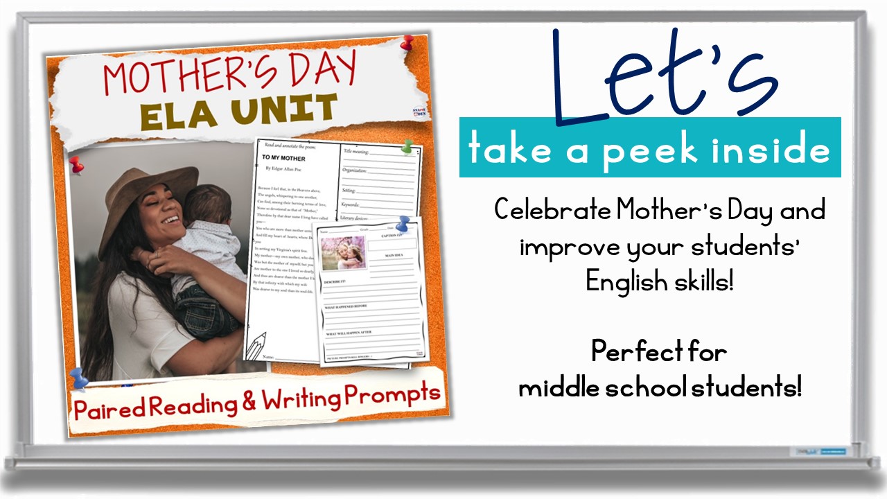 Mothers Unit - Mother's Day Paired Reading, Prompts - Print and Digital ...