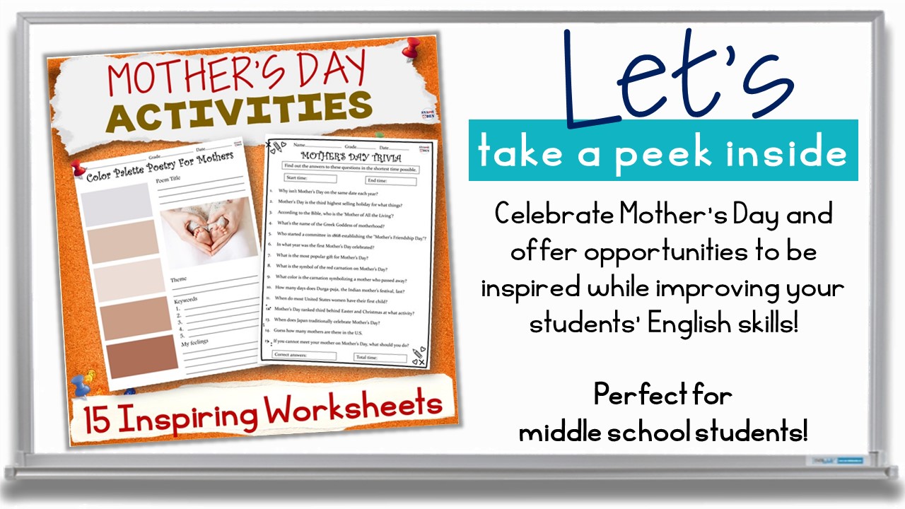Mother's Day Activities, Worksheets, Tasks and Crafts - Print and ...