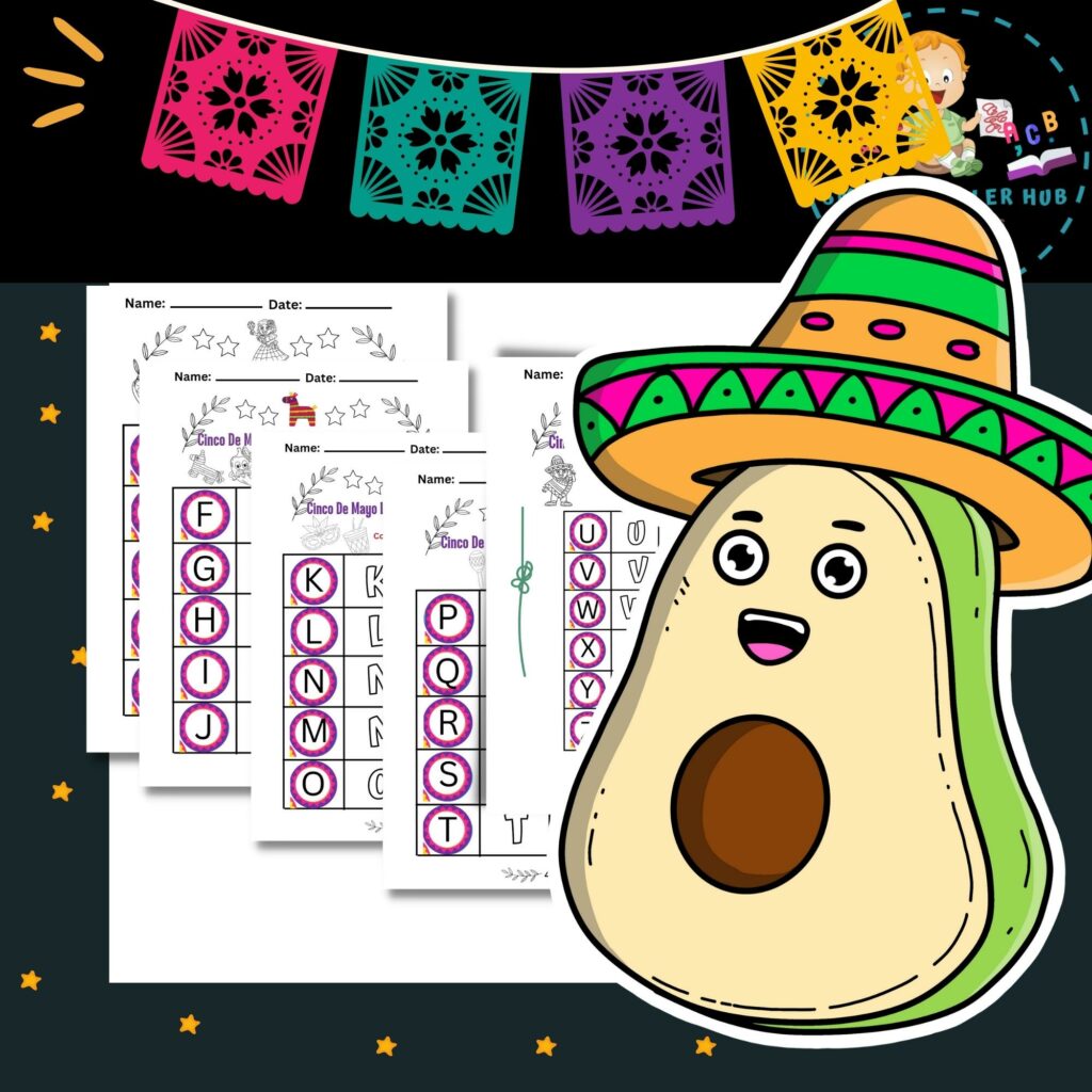Cinco de Mayo Letter Writing and Coloring Worksheet: Celebrate with ...