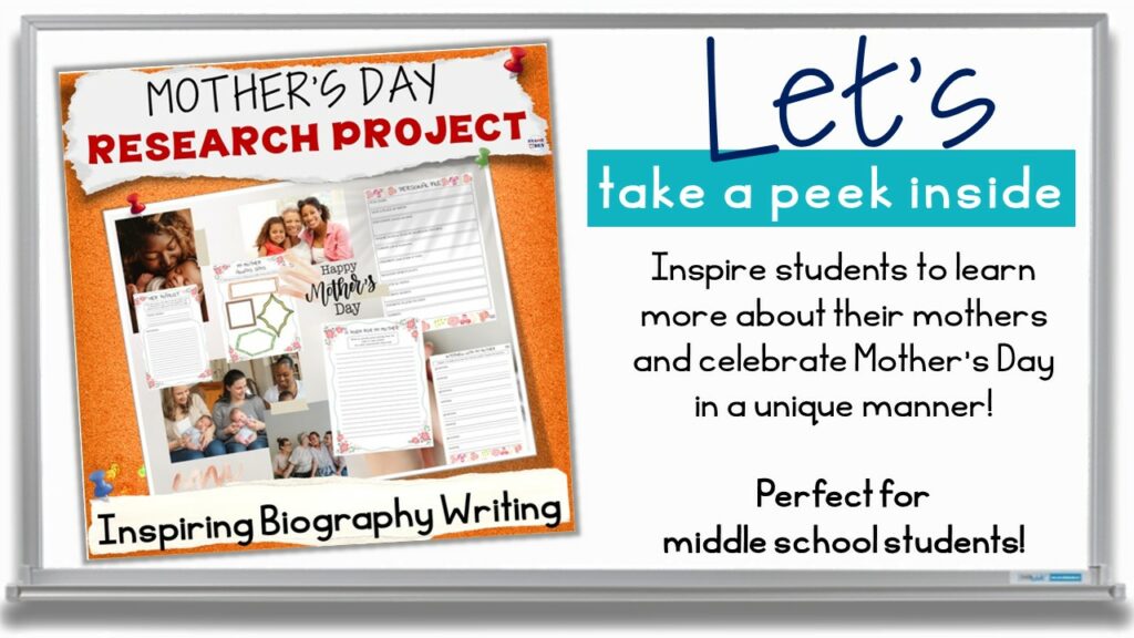 Mother's Day Research Project - Biography, Creative Writing - Print and ...