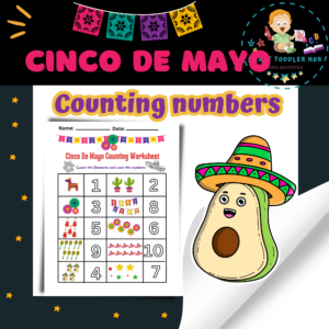 Cinco de Mayo Counting Numbers Worksheet: Fun Learning for Kids! | Made ...