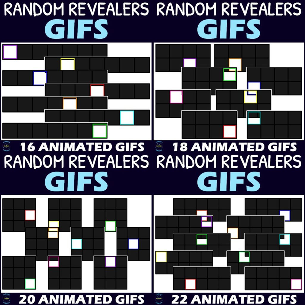 Animated GIF Random Revealers Clipart BUNDLE | Made By Teachers