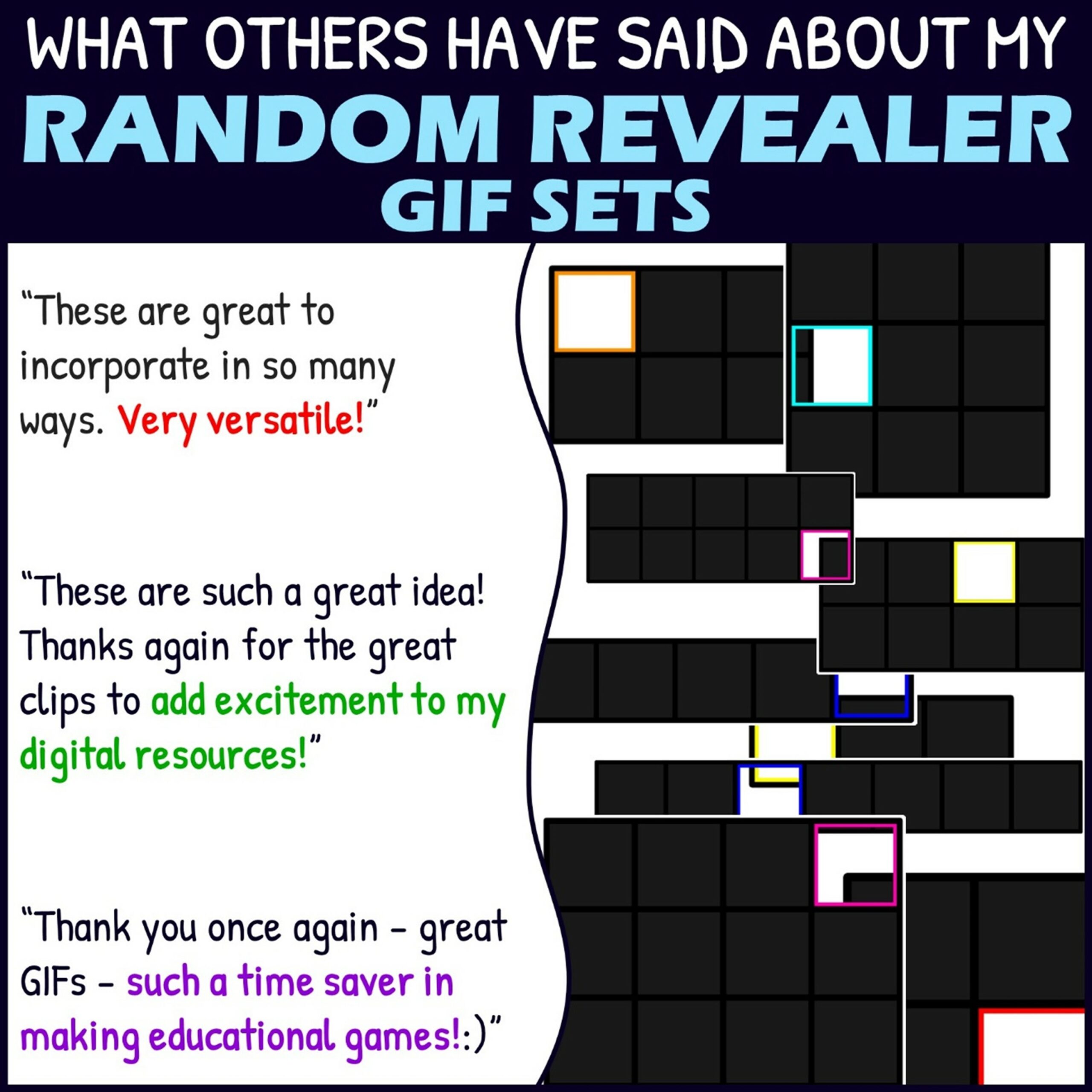 Random Revealers GIFs Clipart – 10 Blocks | Made By Teachers