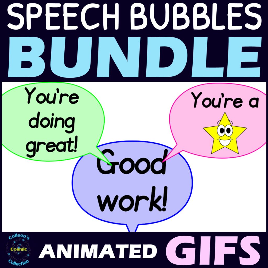 Animated GIF Speech Bubbles Clipart BUNDLE | Made By Teachers