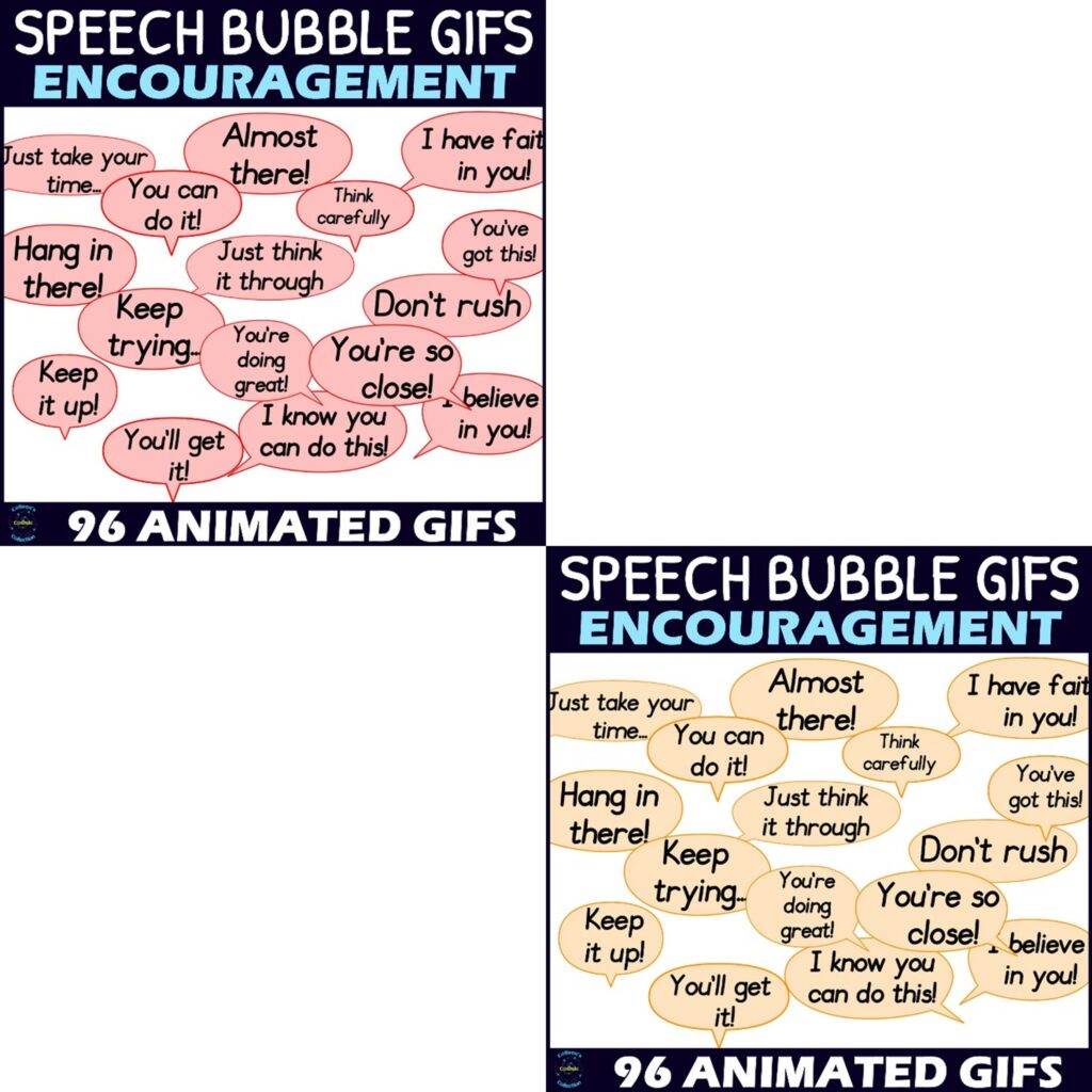 Animated GIF Speech Bubbles Clipart BUNDLE | Made By Teachers