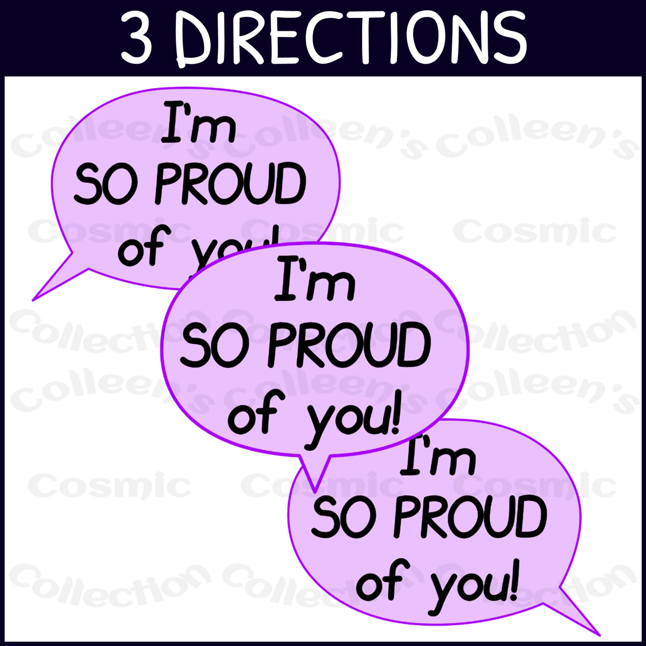 Congratulations Speech Bubble GIFs Clipart -Purple | Made By Teachers
