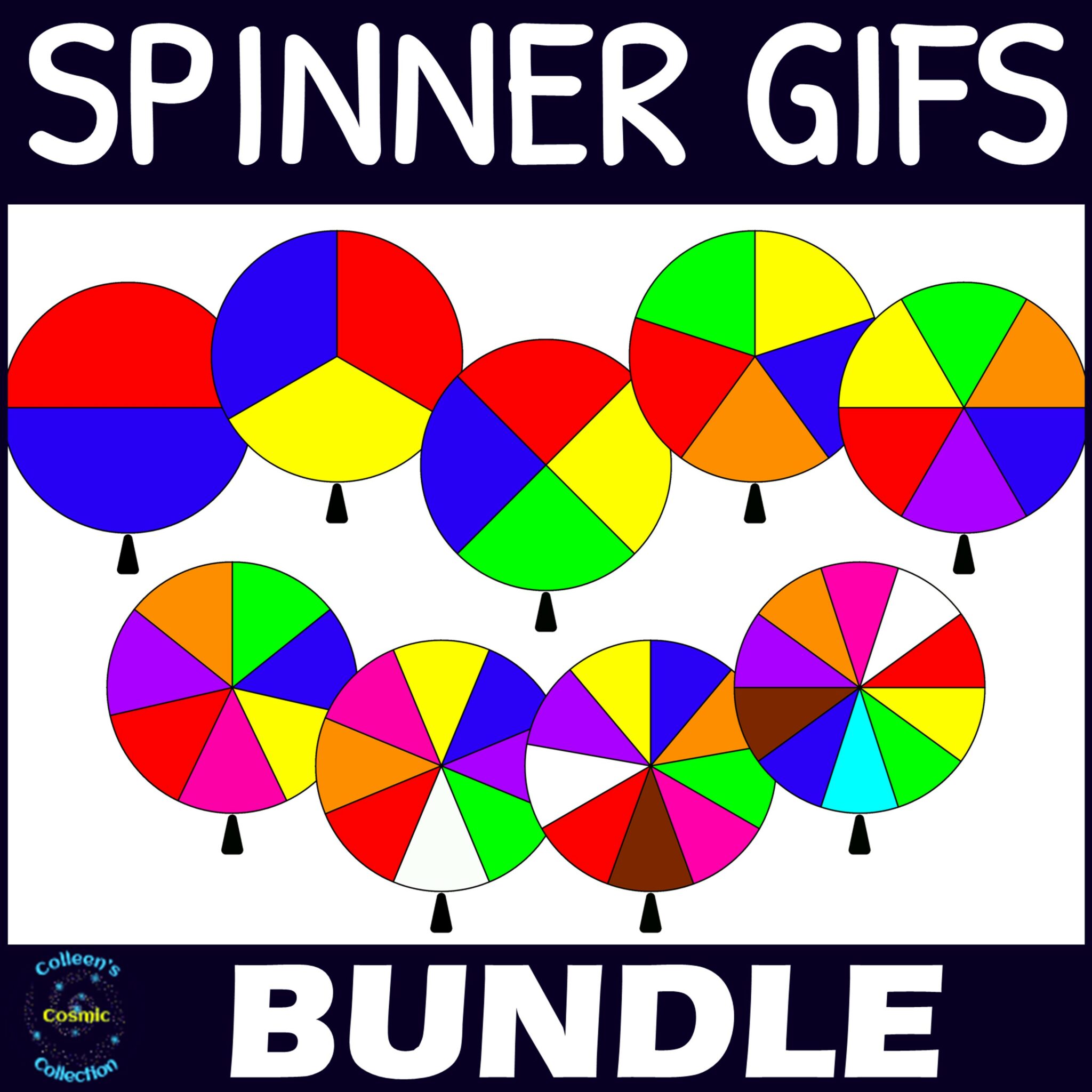 Animated GIF Color Spinners Clipart BUNDLE | Made By Teachers