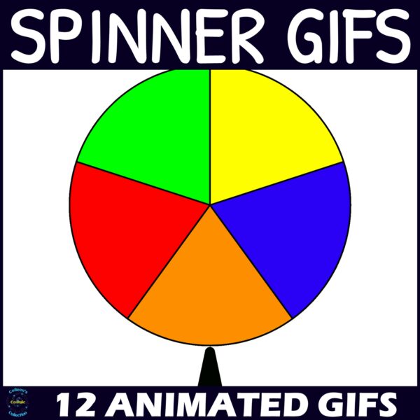 Animated GIF Spinners Clipart – 5 Colours | Made By Teachers