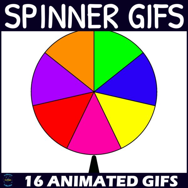 Animated GIF Spinners Clipart – 7 Colours | Made By Teachers