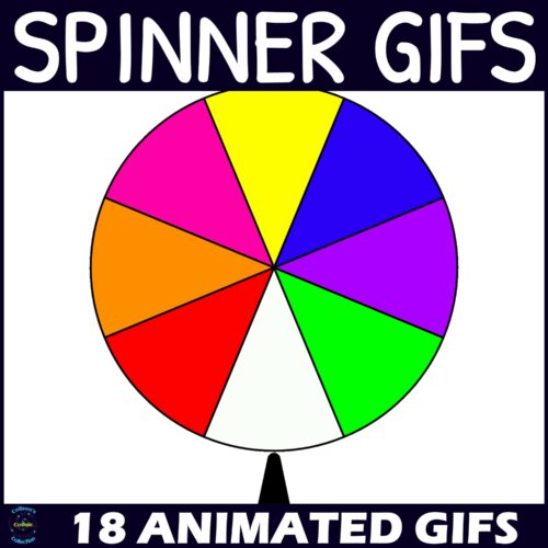 Animated GIF Spinners Clipart – 8 Colours | Made By Teachers