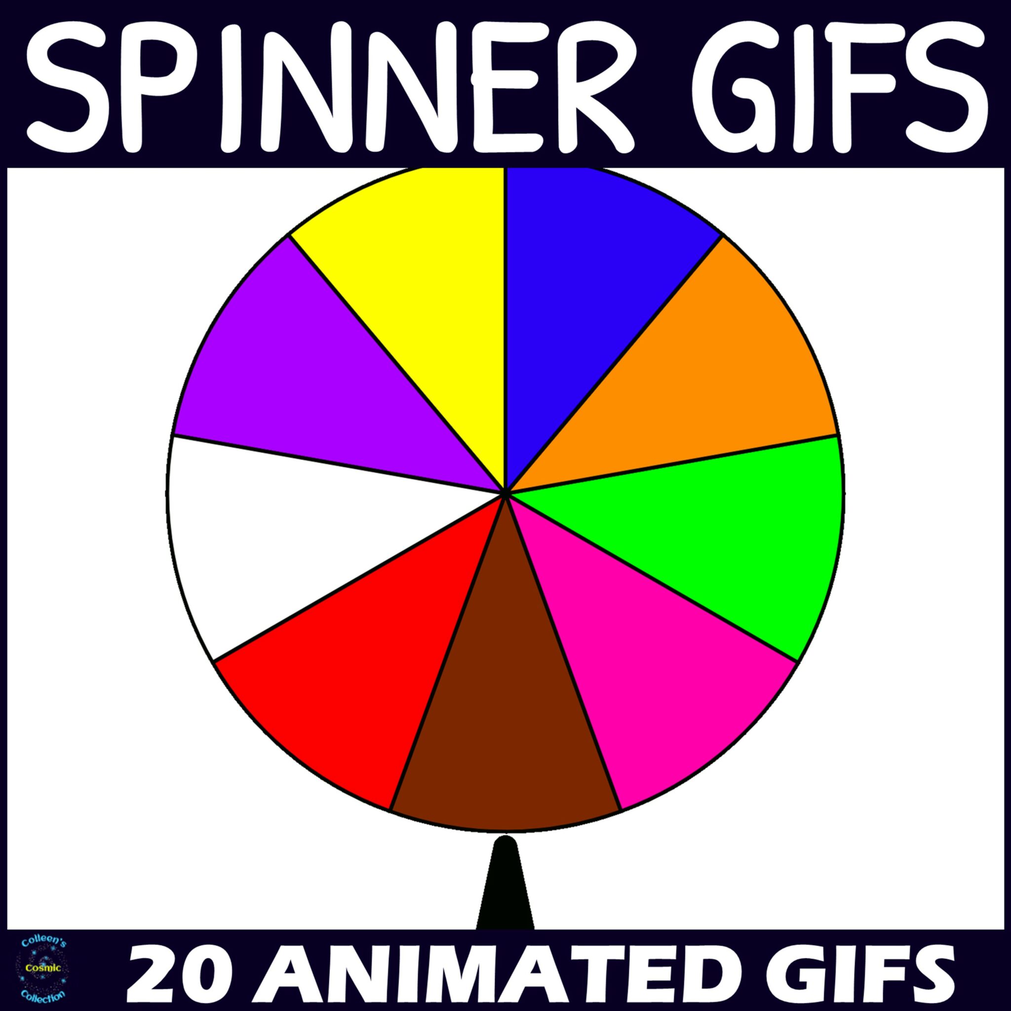 Animated GIF Spinners Clipart – 9 Colours | Made By Teachers