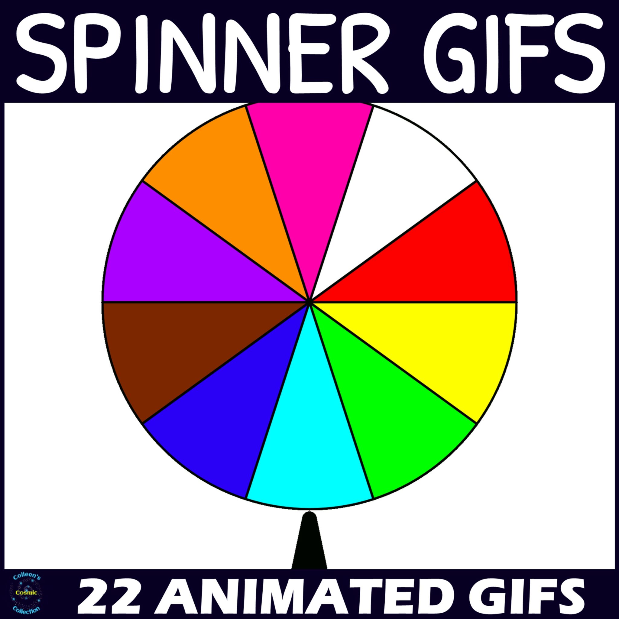Animated GIF Spinners Clipart – 10 Colours | Made By Teachers