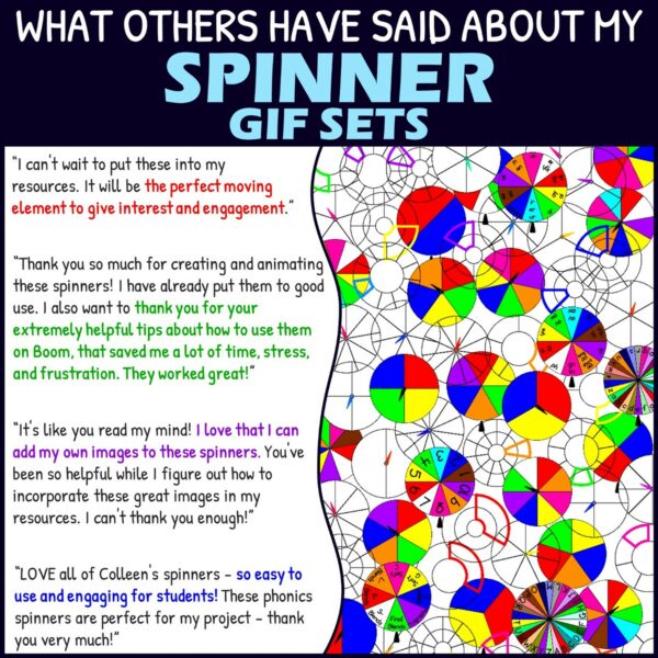 Animated GIF Spinners Clipart – 9 Colours | Made By Teachers