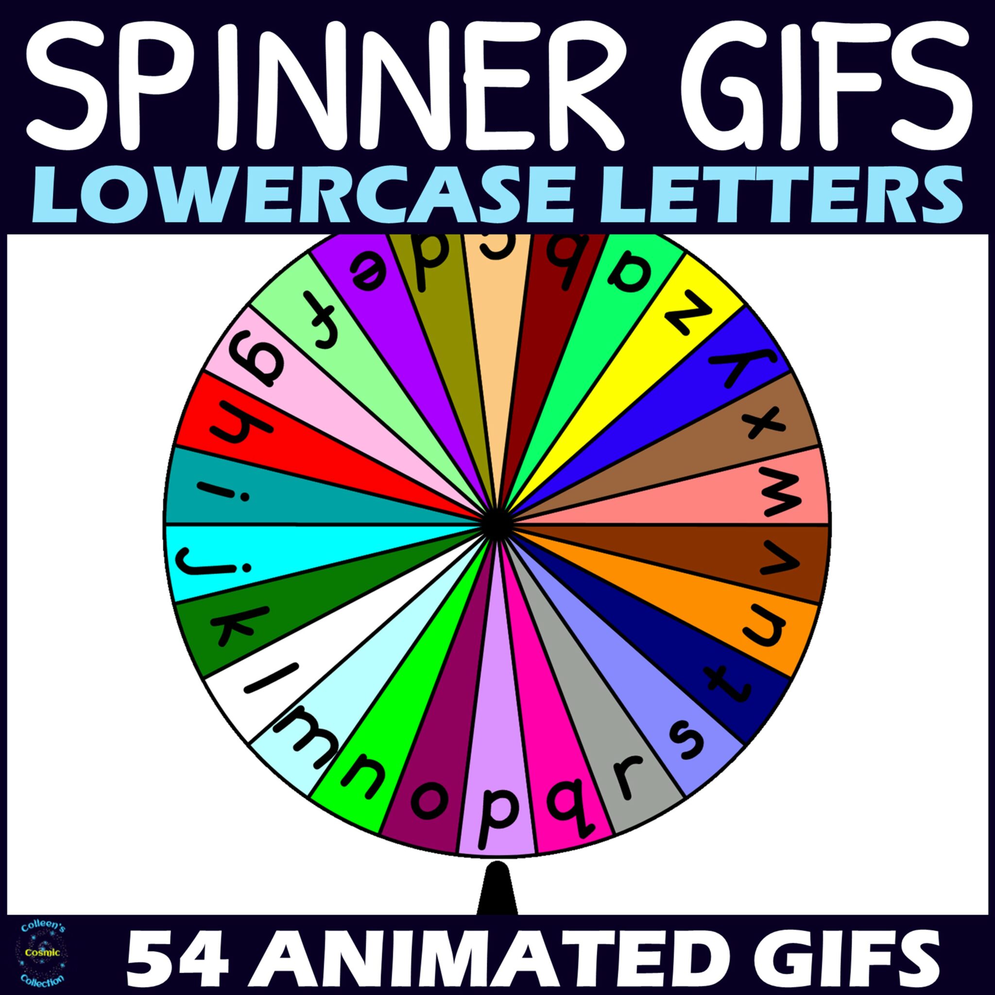 Spinners GIFs Clipart – Lowercase Letters | Made By Teachers
