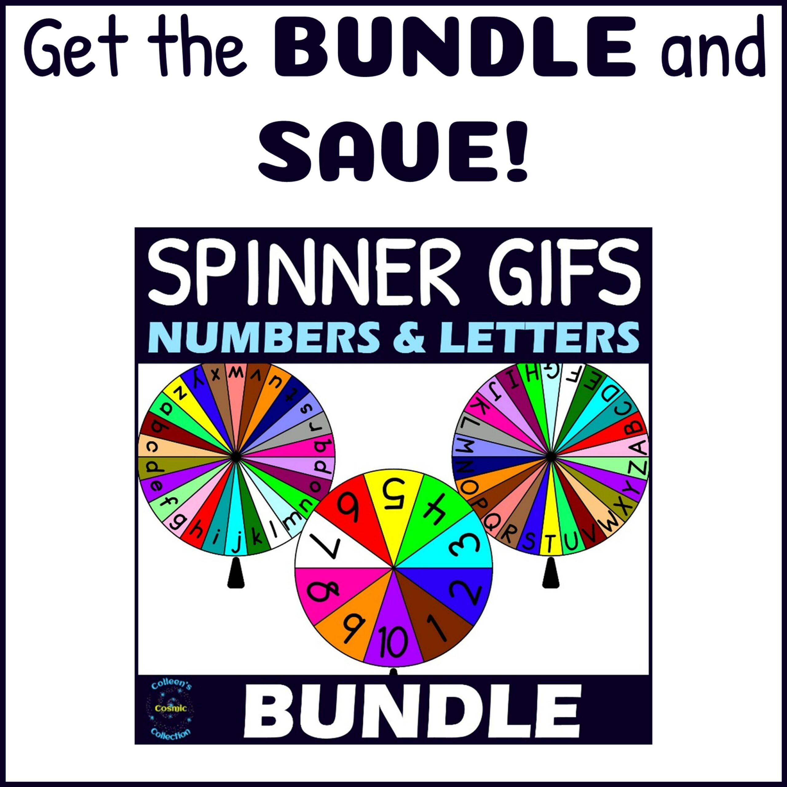 Spinners GIFs Clipart – Numbers 1-10 | Made By Teachers