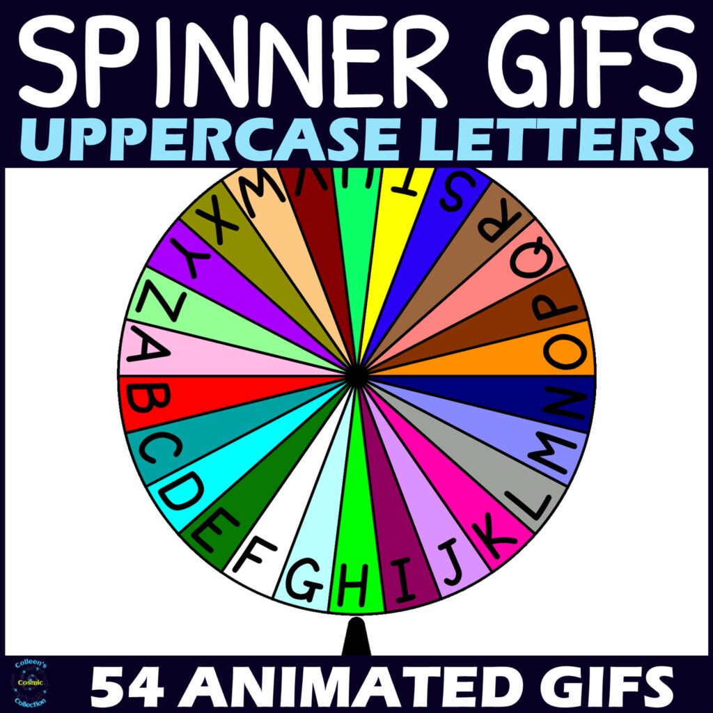 Spinners GIFs Clipart – Uppercase Letters | Made By Teachers