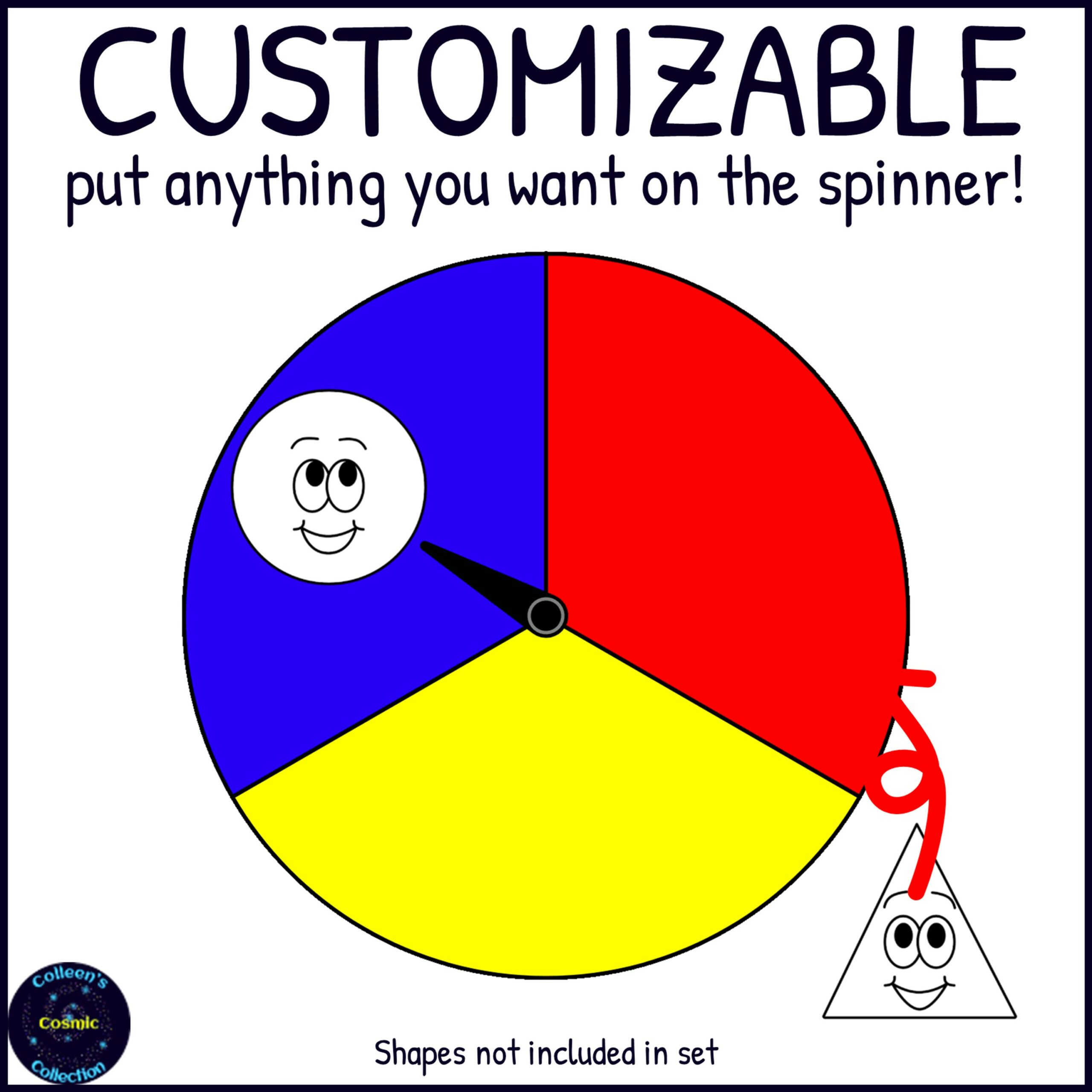 Customizable Spinner GIFs Clipart – 3 Colors | Made By Teachers