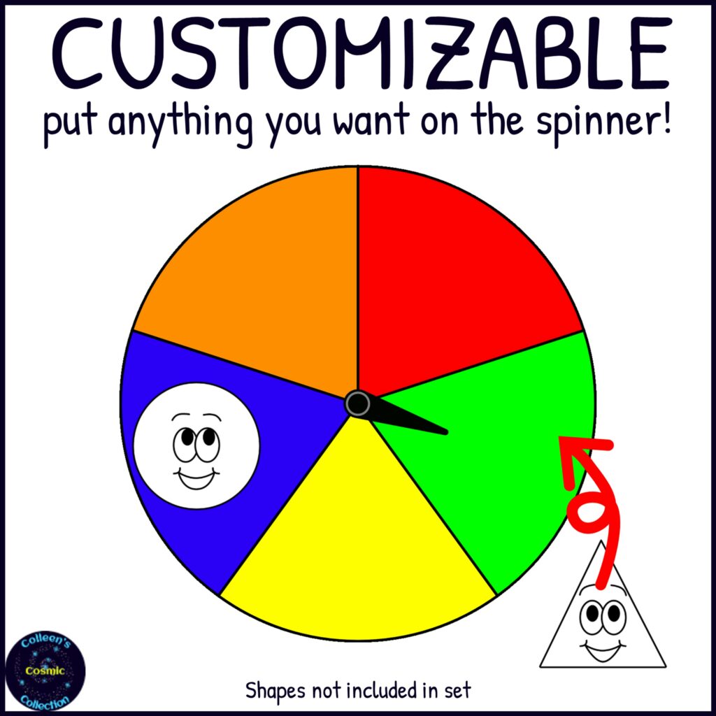 Customizable Spinner GIFs Clipart – 5 Colors | Made By Teachers
