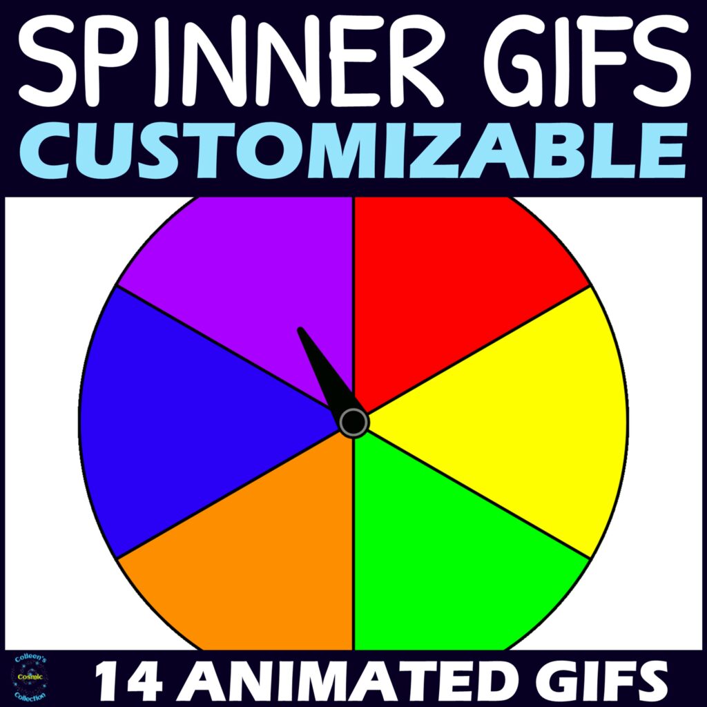 Animated GIF Spinners Clipart – 8 Colours | Made By Teachers