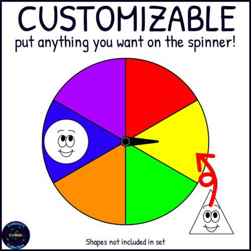 Customizable Spinner GIFs Clipart – 6 Colors | Made By Teachers