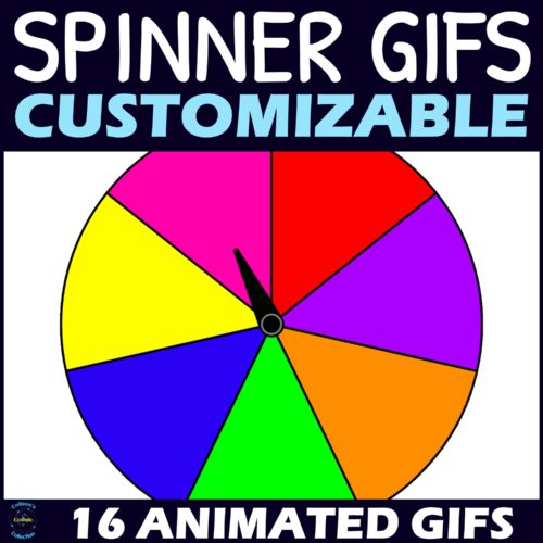 Customizable Spinner GIFs Clipart – 7 Colors | Made By Teachers