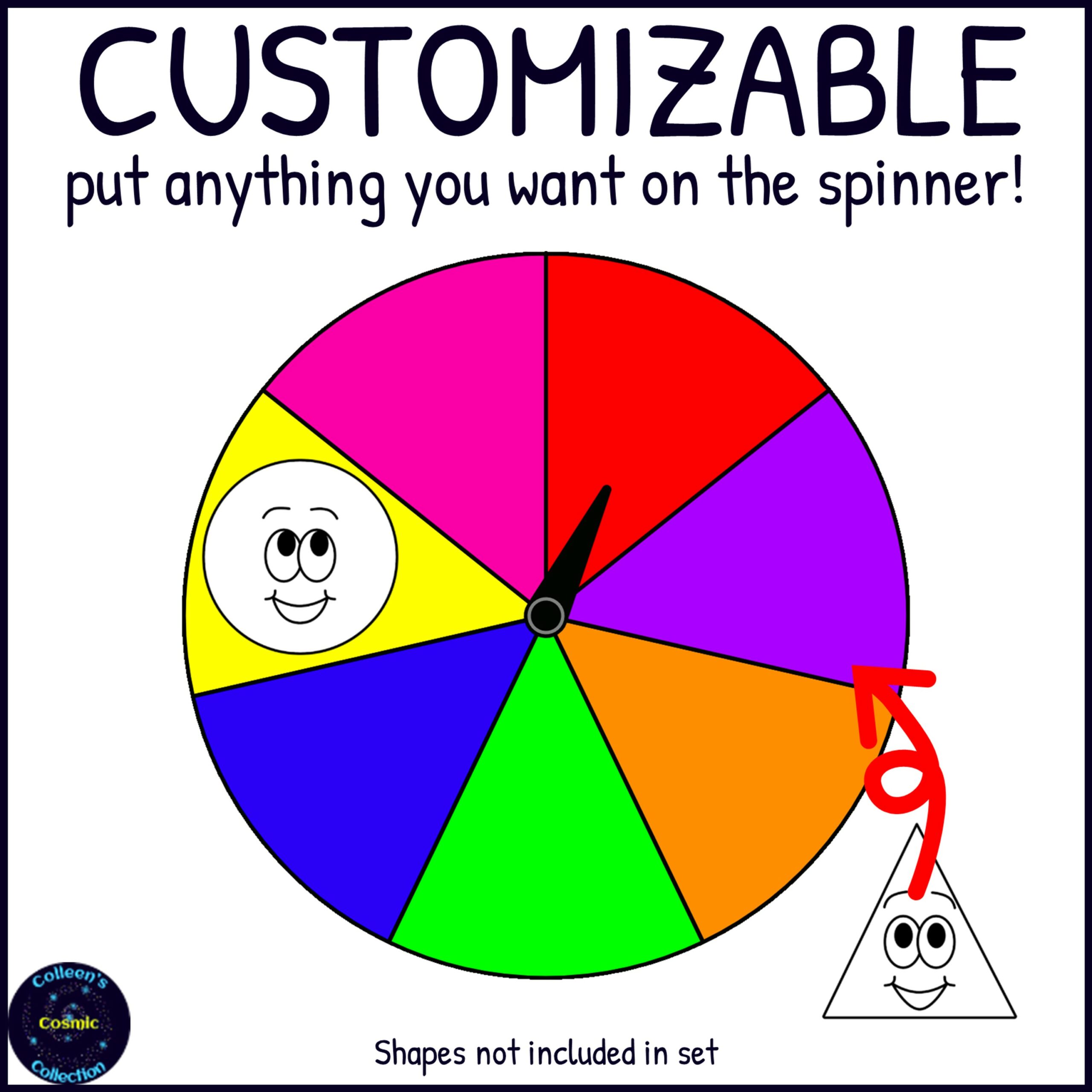 Customizable Spinner GIFs Clipart – 7 Colors | Made By Teachers